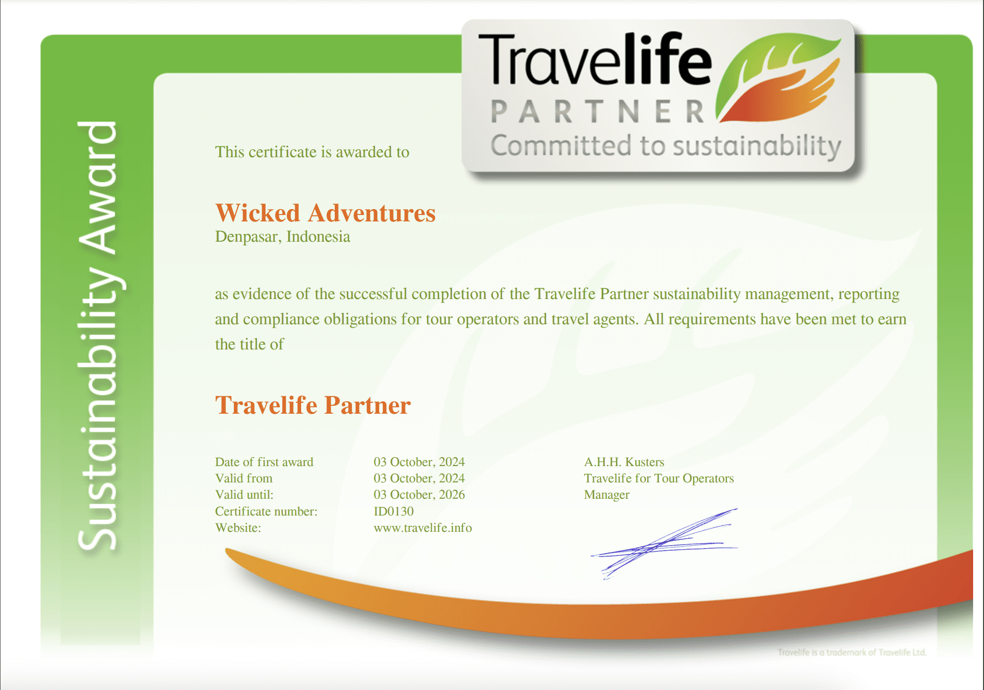 Wicked Adventures Achieves Travelife Partner Status: A Milestone in Our Sustainability Journey ...
